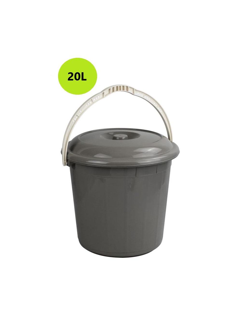 Large plastic bucket with lid store