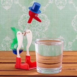 Retro Drinking Bird Dippy Lucky Duck Bobbing Glass Water Dipping Bird Dip