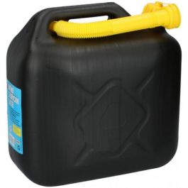 10L BLACK PLASTIC FUEL JERRY CAN PETROL DIESEL WATER 10 LITRE WITH SPOUT