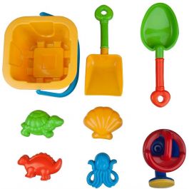 Castle Beach Bucket Set with Spade, Scoop, Watering Can and Sand Moulds ...