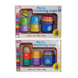 Toddler Educational Stacking Colourful Alphabet and Numbers Cups with ...
