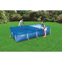 Bestway Steel Frame Weather Secure Rectangular Swimming Pool Cover