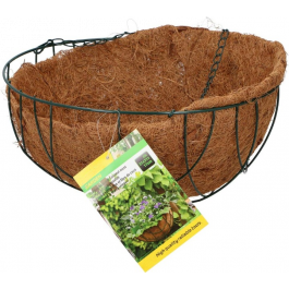 Metal Wire Hanging Planter Basket with Chain Bracket Coco Liner Home Decor