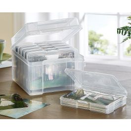 Photo Storage Box Case Set Store 600 4x6" Photographs in 6 Boxes Clear ...