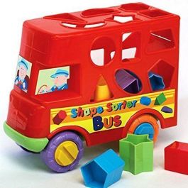 PUSH ALONG BUS SHAPE SORTER KIDS CHILDRENS TOY GIFT RED BUS